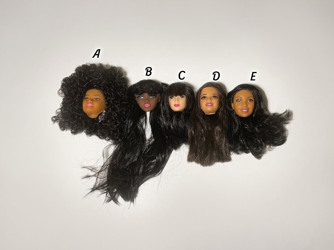 Doll Heads for Custom Doll Making Fashion Faces Black / Dark Coloured ...