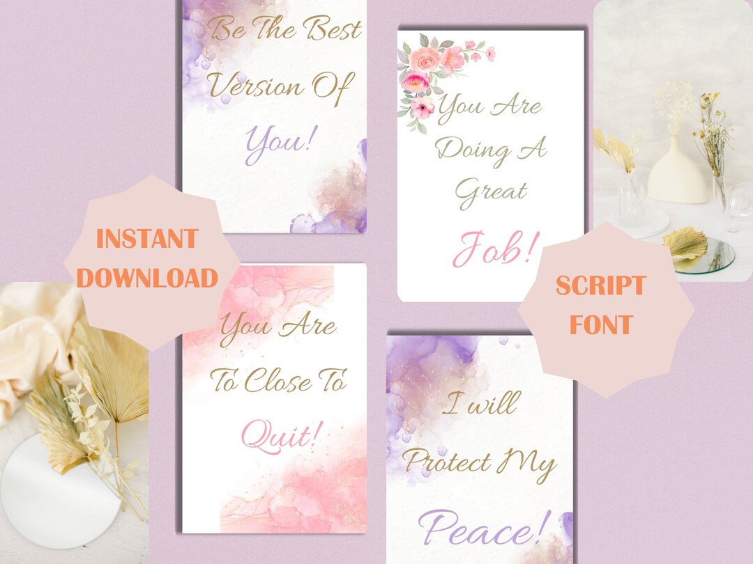 Script Women Empowerment Cards Women Affirmation Cards, Printable ...