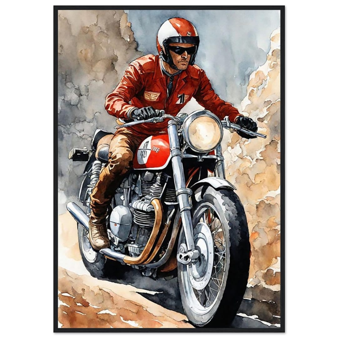 Classic Semi-matte Paper Poster With Wooden Frame - Etsy