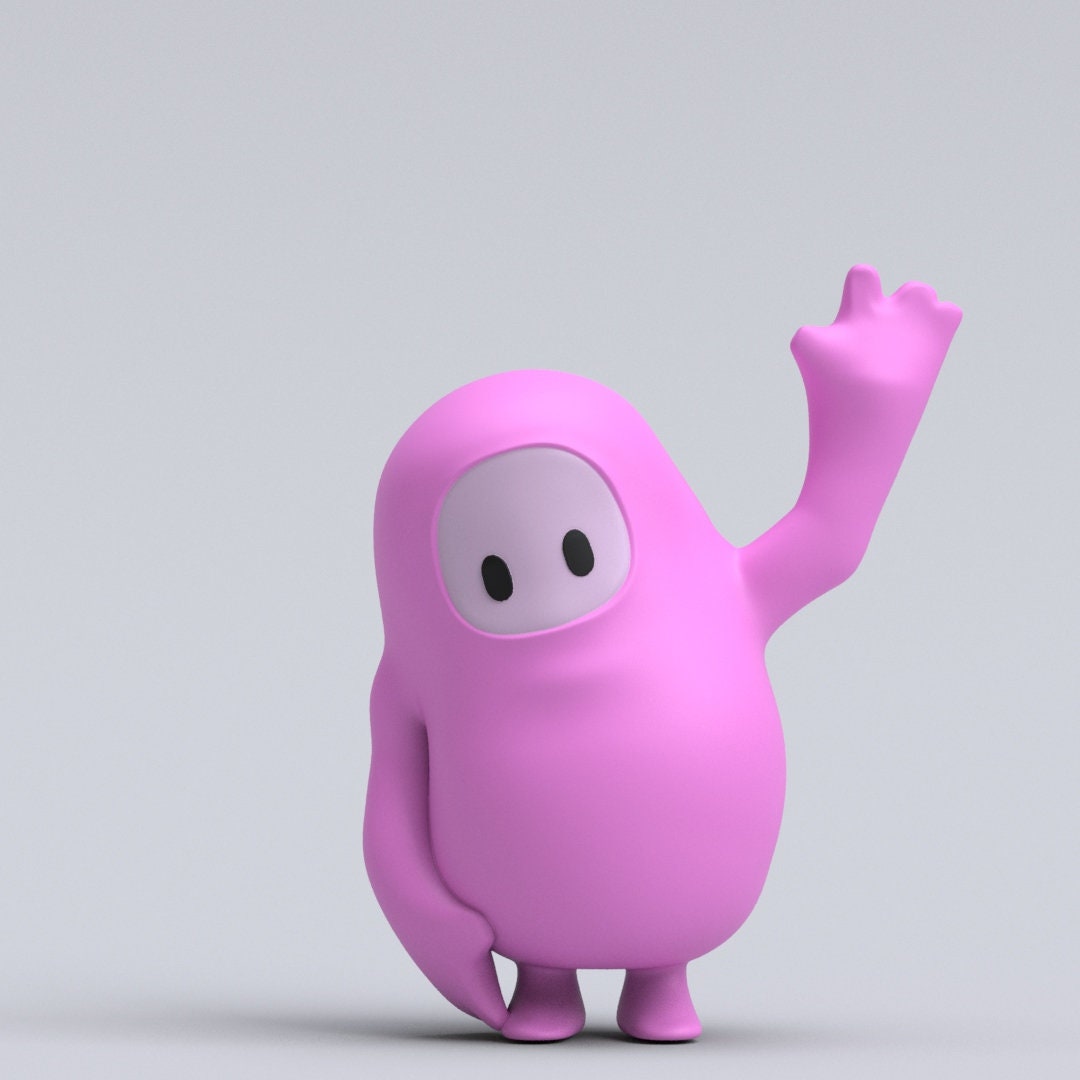 Fall Guys Emote Statue 3D Printing High-quality STL File Miniature ...