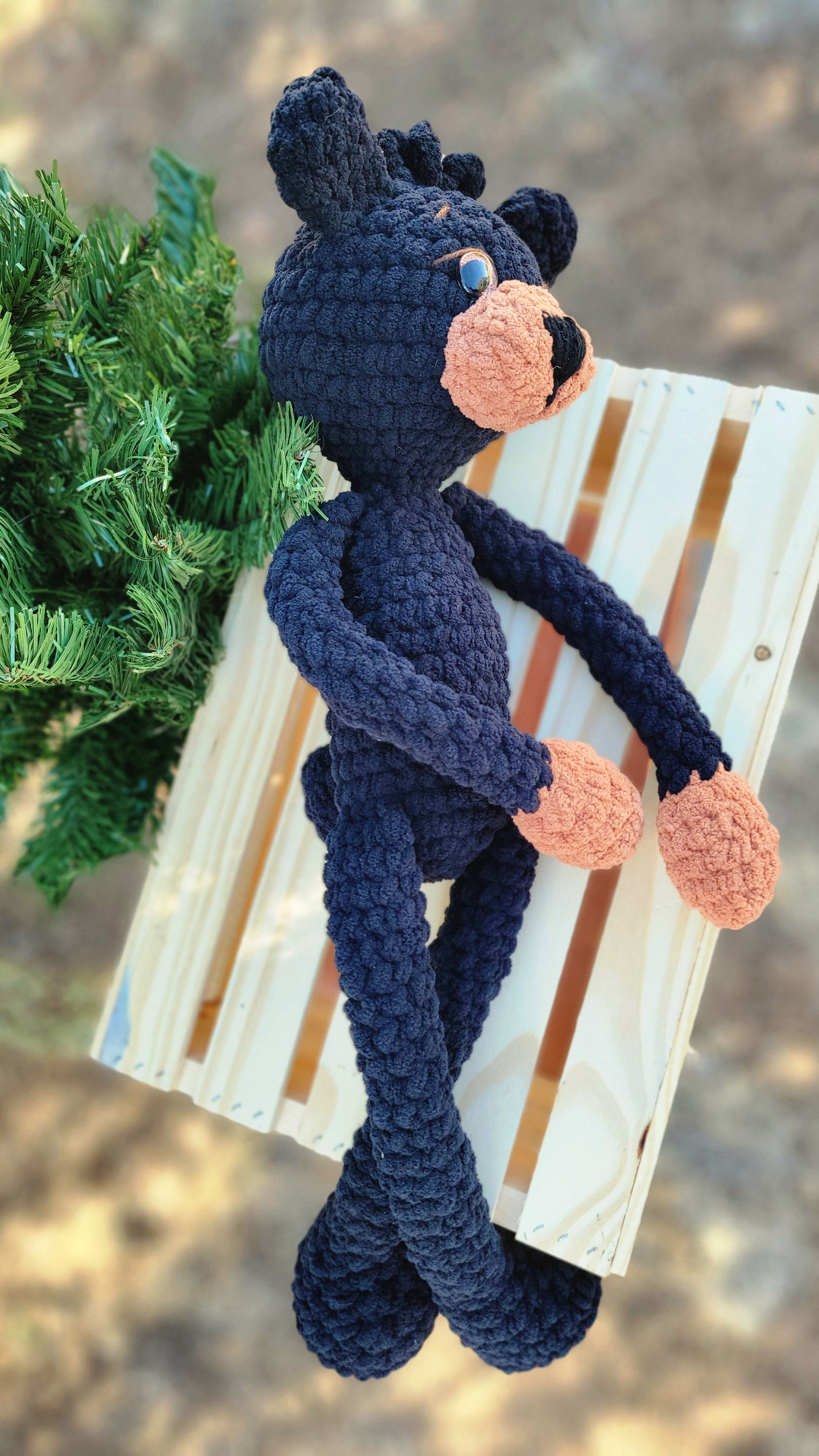 Large Black Bear Cub Crochet PDF Pattern Crochet Amigurumi Pattern DIY ...