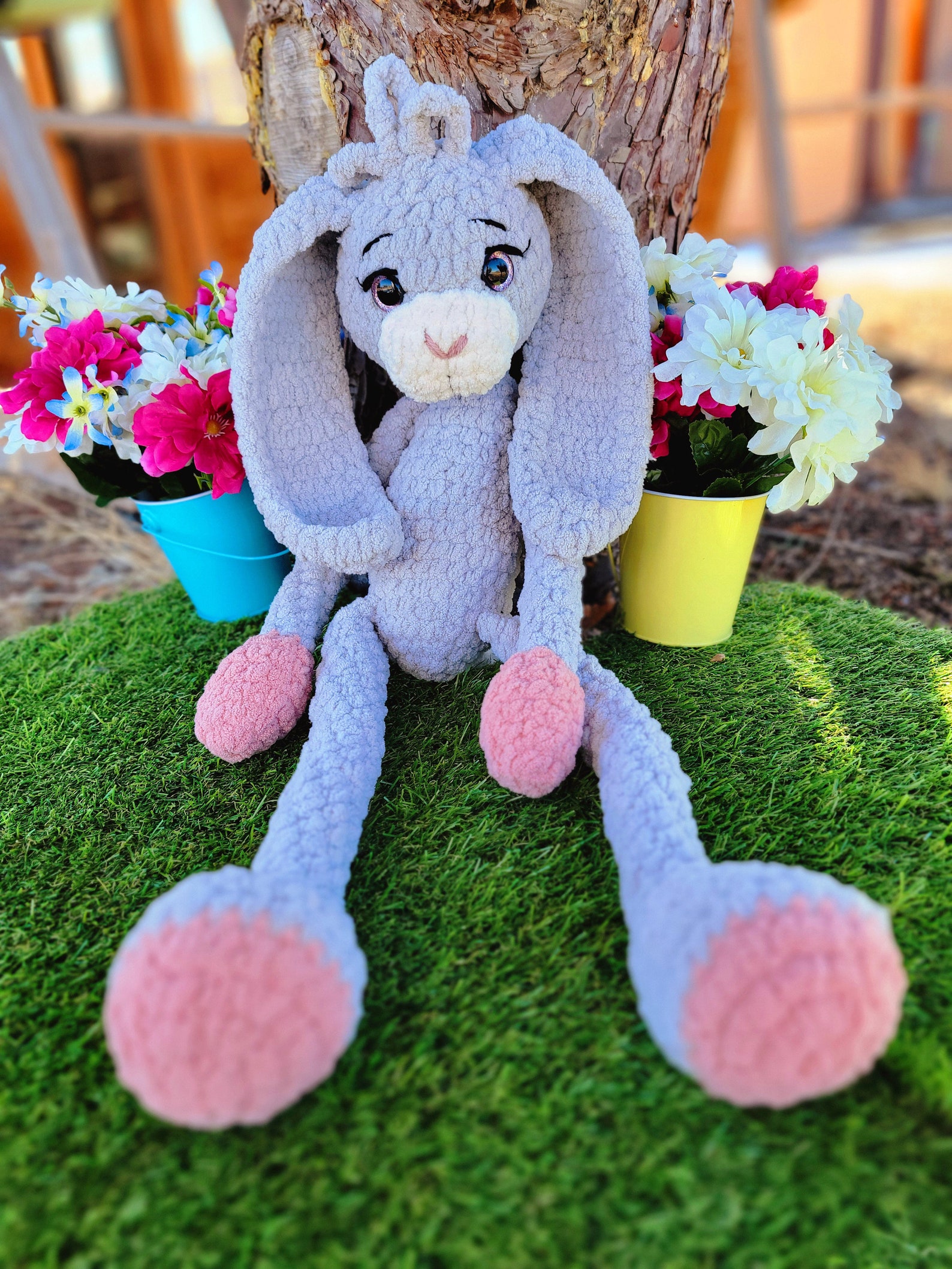 Large Bunny Crochet PATTERN Rabbit Crochet Pattern Low Sew Crochet ...