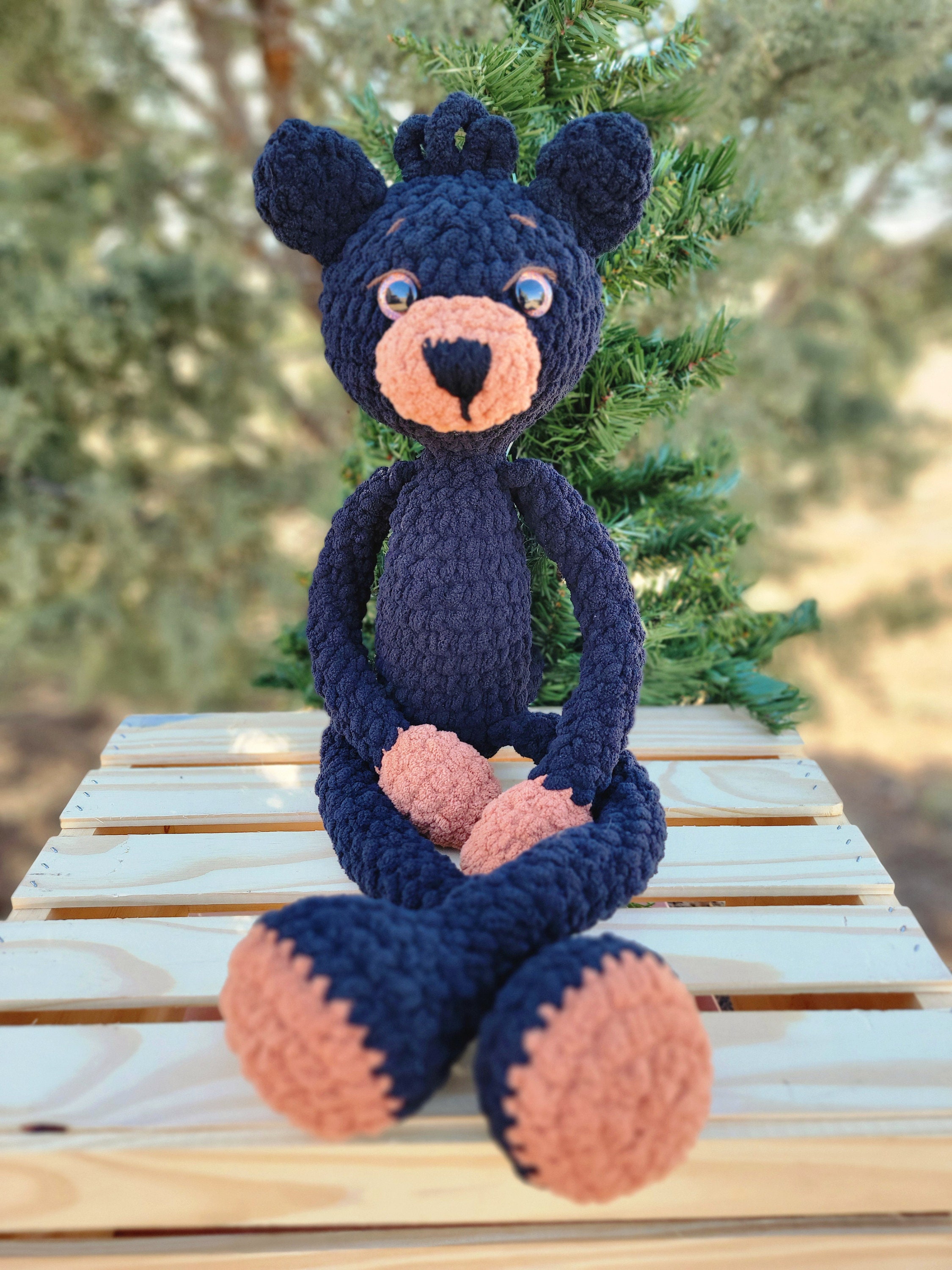 Large Black Bear Cub Crochet PDF Pattern - Crochet Amigurumi Pattern ...