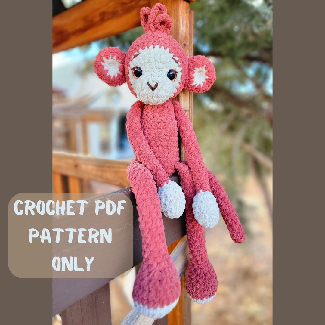 Large Crochet Pattern Big Monkey /amigurumi Pattern Stuffed Monkey ...