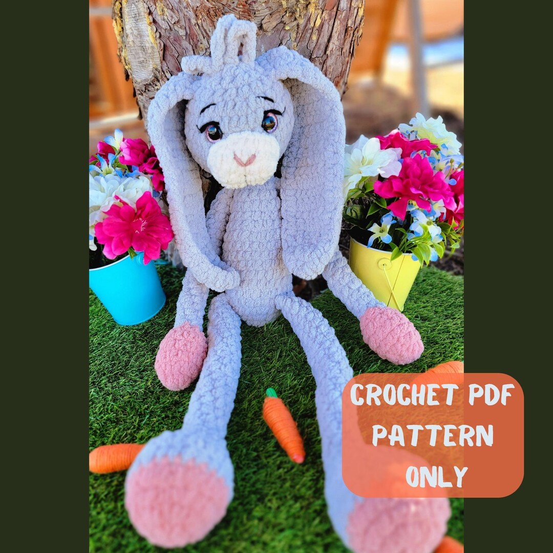 Large Bunny Crochet PATTERN | Rabbit Crochet Pattern | Low Sew Crochet ...