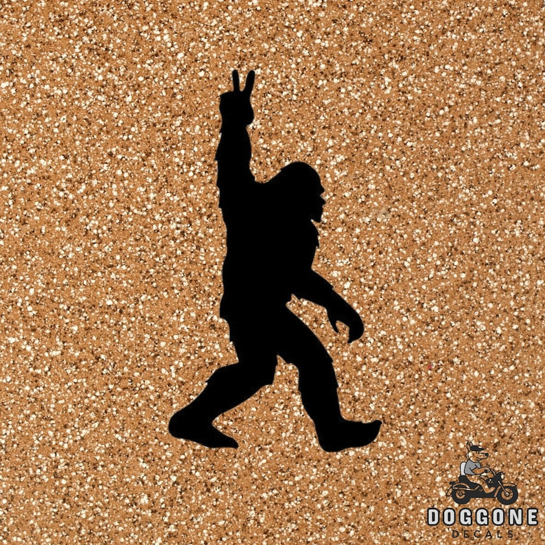 Bigfoot Peace Sign Vinyl Decal Sticker - Various Colors and Sizes ...