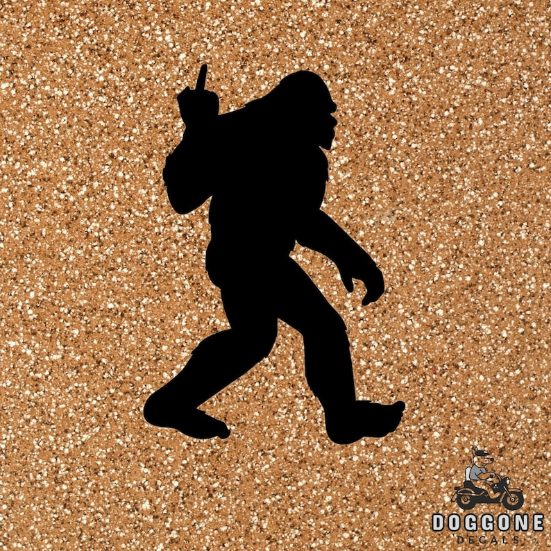 Bigfoot Middle Finger Vinyl Decal Sticker - Various Colors and Sizes ...