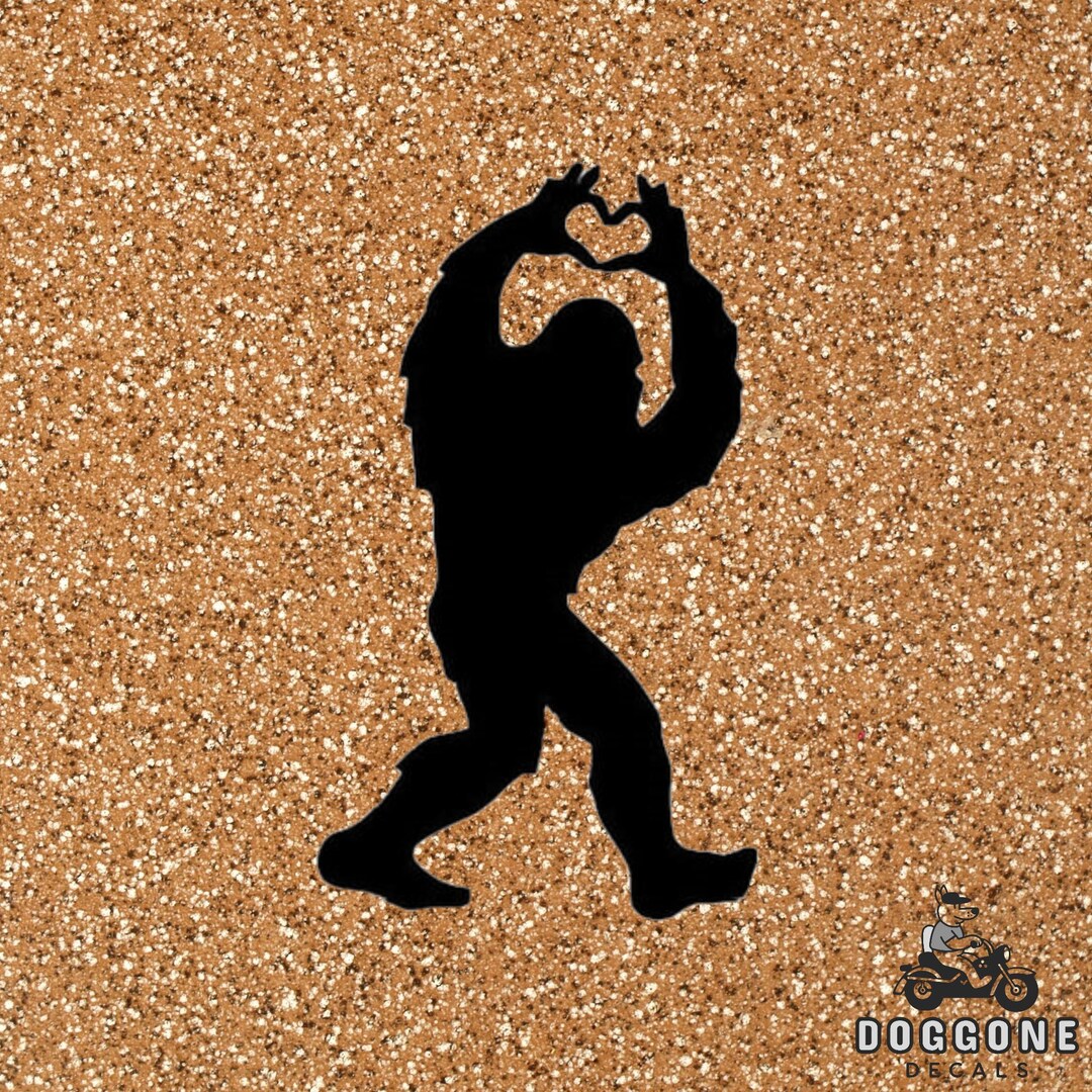 Bigfoot Heart Vinyl Decal Sticker - Various Colors and Sizes Available ...