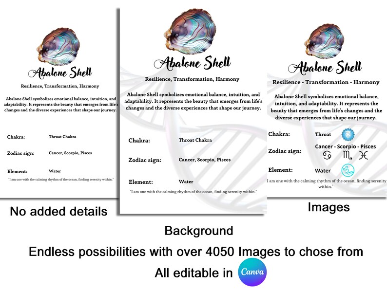 708 Printable Crystal Information Cards, Crystal Meaning Cards ...