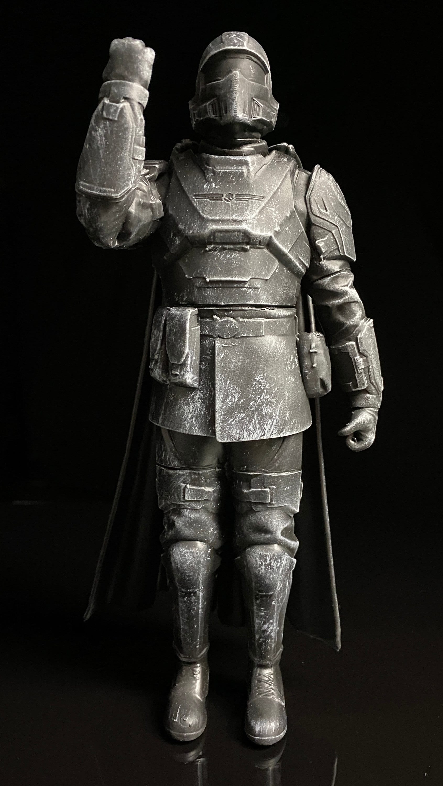 Helldivers 2, B-01 Trooper Statue W/ Base, Helldiver Salute Resin Figure Fan Art Gaming Decor - Etsy