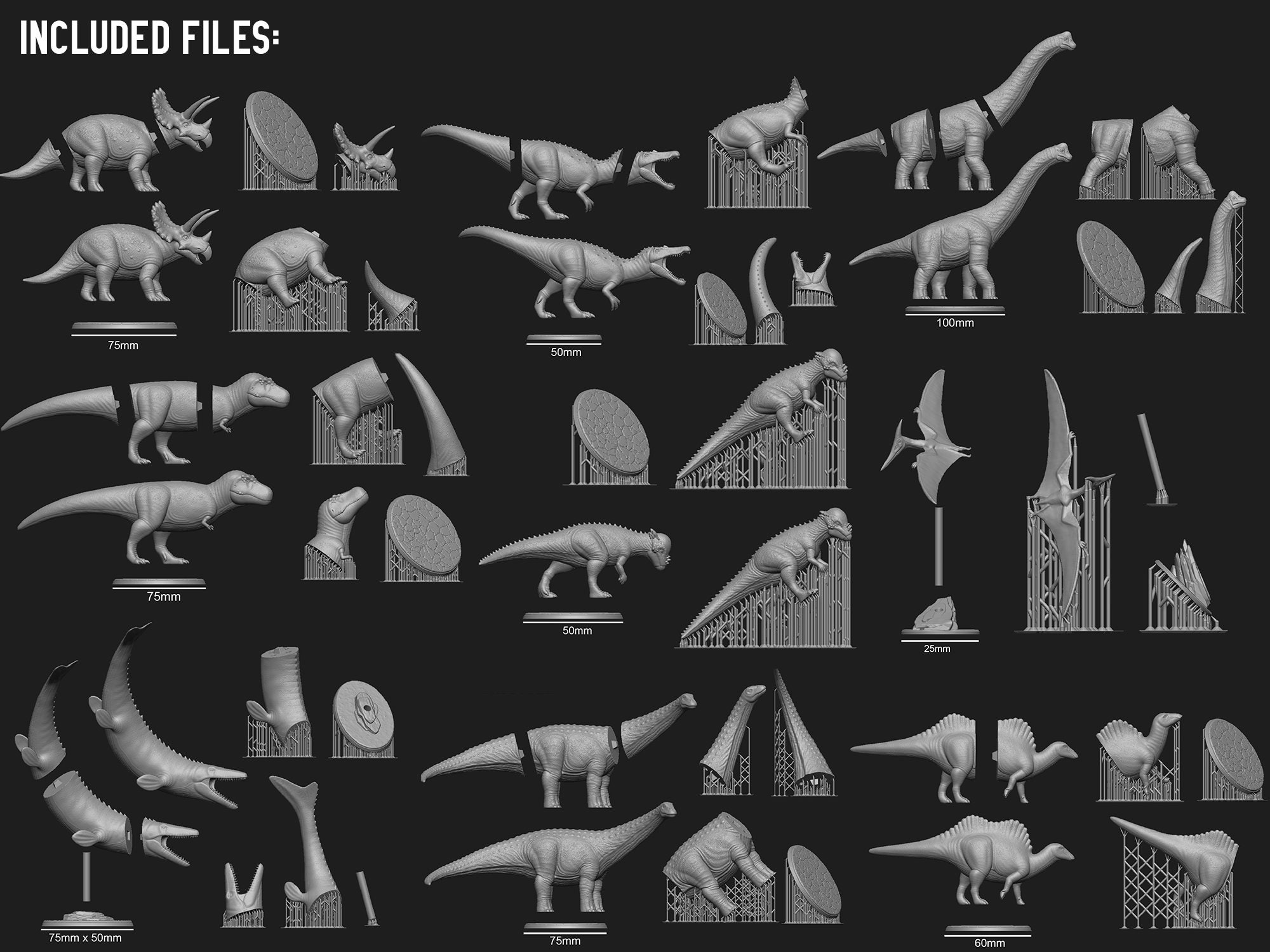 Dinosaurs - Prehistoric Life - STL Files for 3D Printing - Etsy