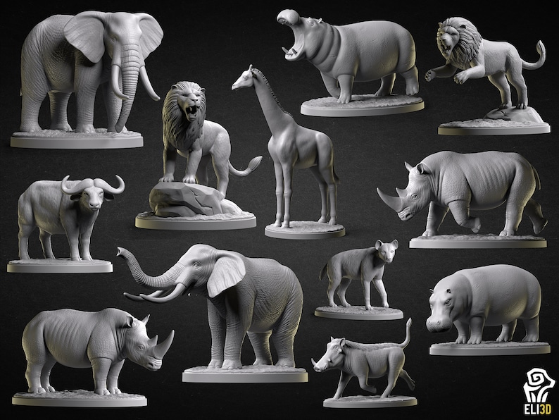 Animals - Savanna Wildlife - STL Files for 3D Printing - Etsy