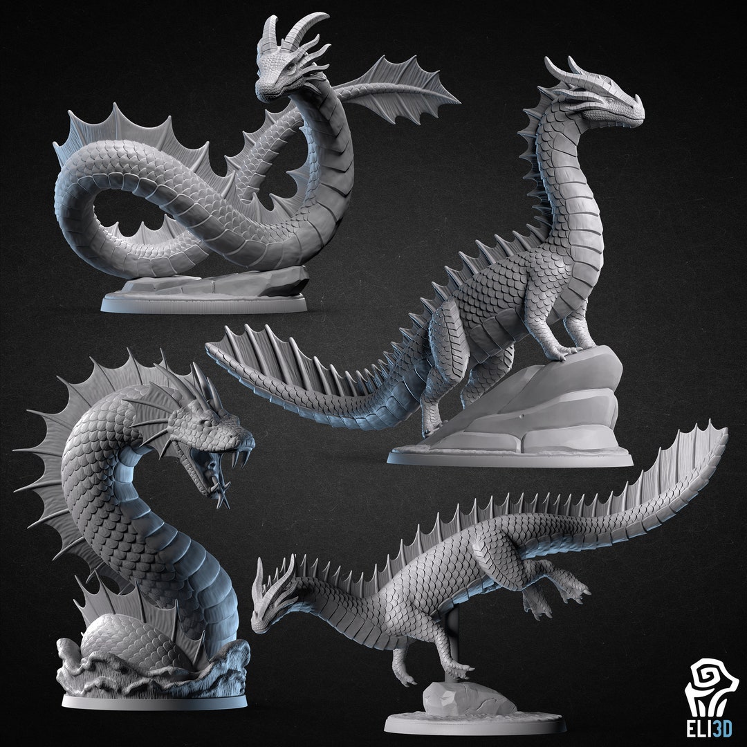 Sea Dragons - STL Files for 3D Printing - Etsy