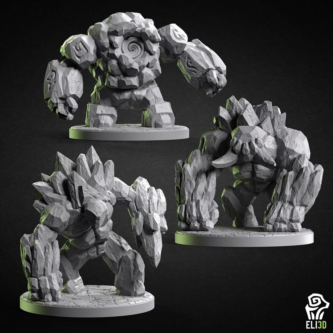 Stone Golems - STL Files for 3D Printing - Etsy