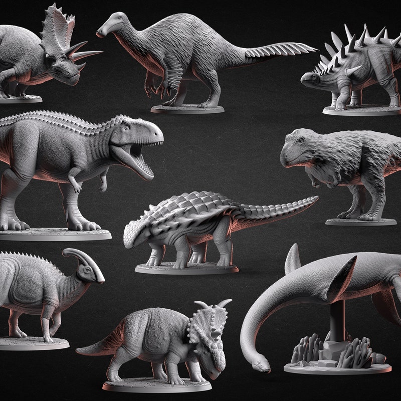 3d Printing Stl Dinosaurs - Etsy