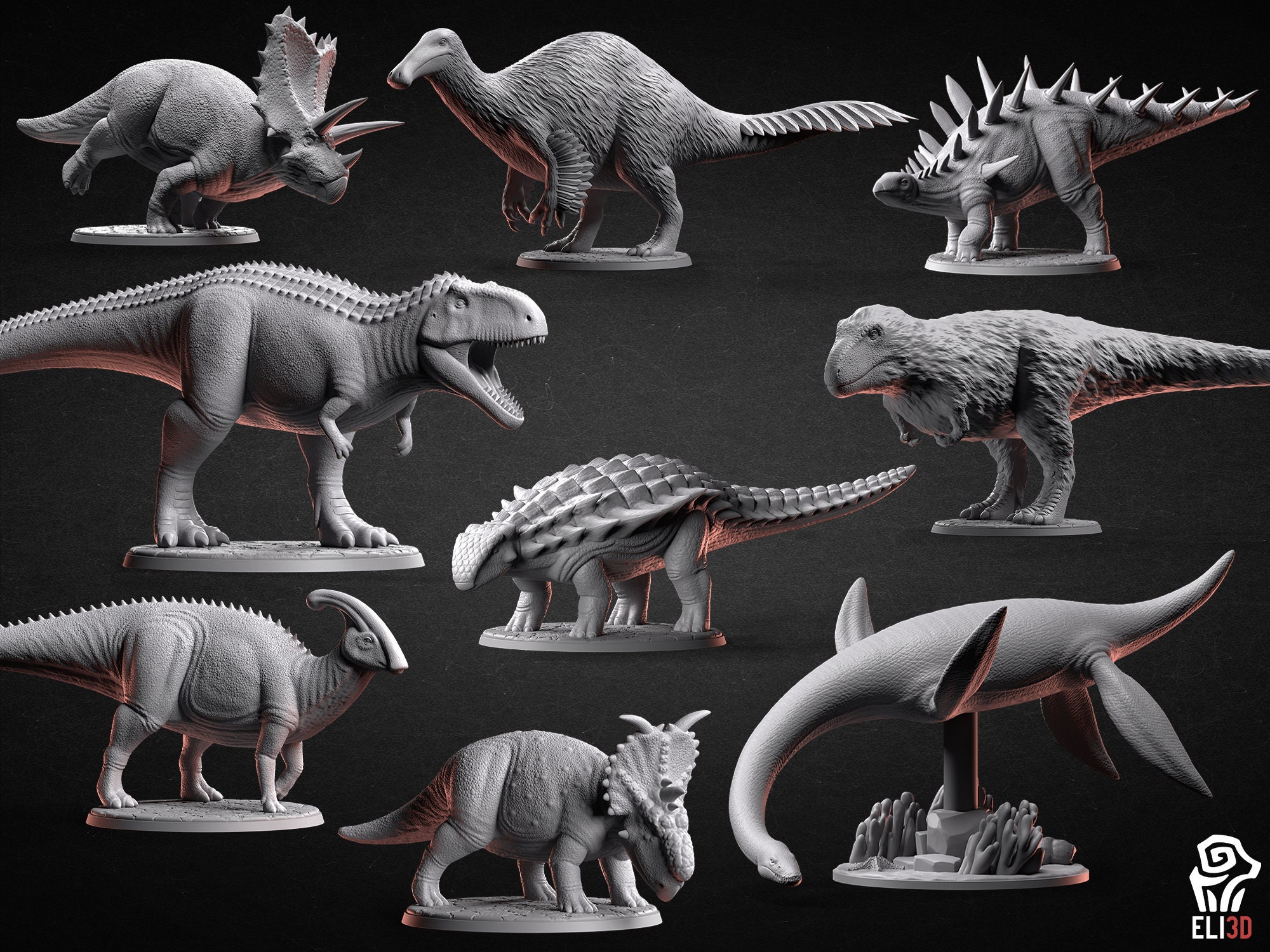 Dinosaurs - Prehistoric Life 2 - STL Files for 3D Printing - Etsy