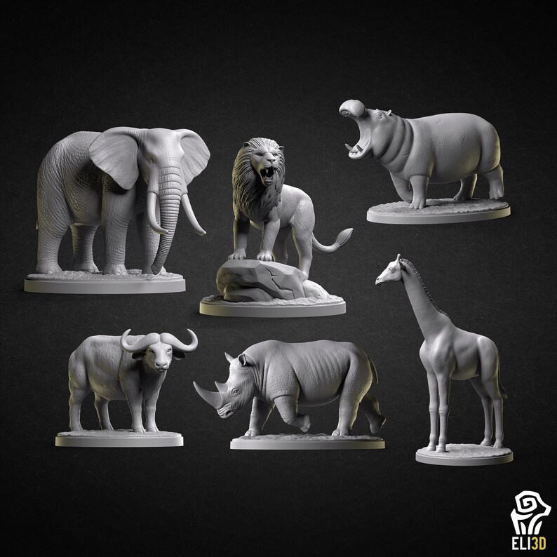 Animals - Savanna Wildlife - STL Files for 3D Printing - Etsy