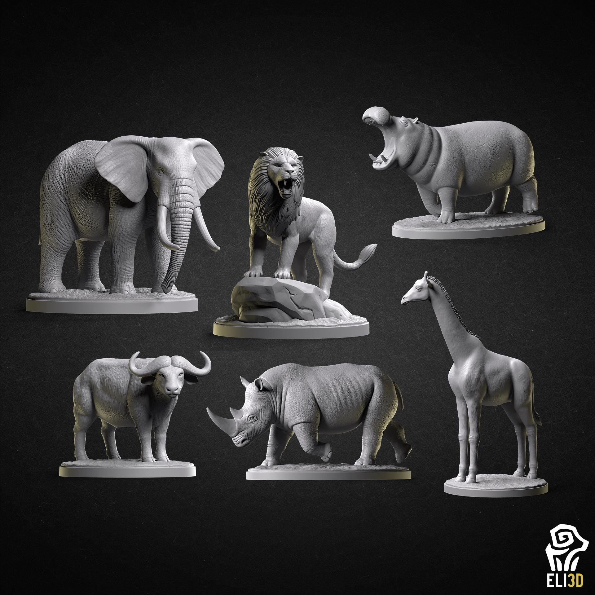 Animals Savanna Wildlife STL Files for 3D Printing - Etsy