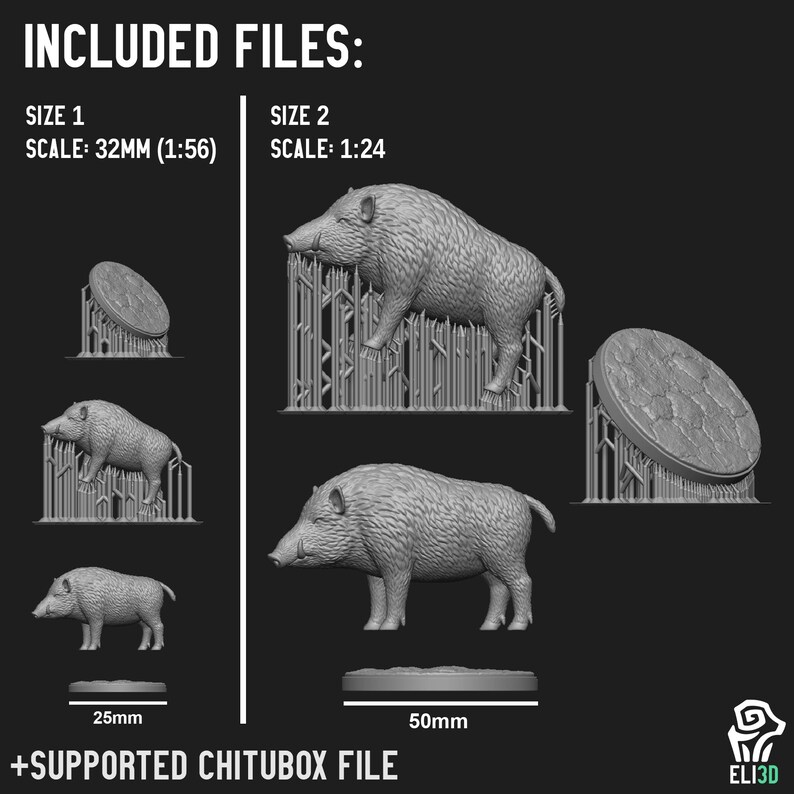 Boar - Animal STL File for 3D Printing - Etsy