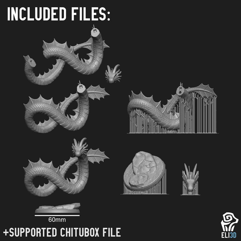 Sea Wyrm - STL File for 3D Printing - Etsy