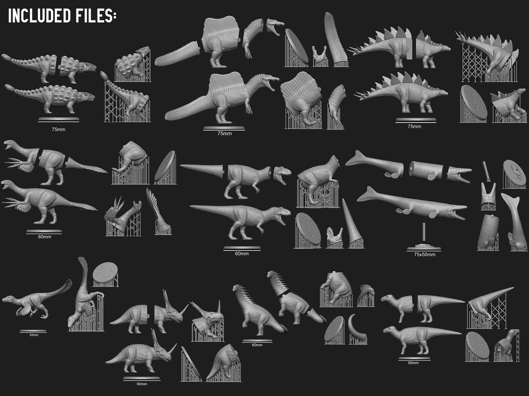Dinosaurs - Prehistoric Life 3 - STL Files for 3D Printing - Etsy