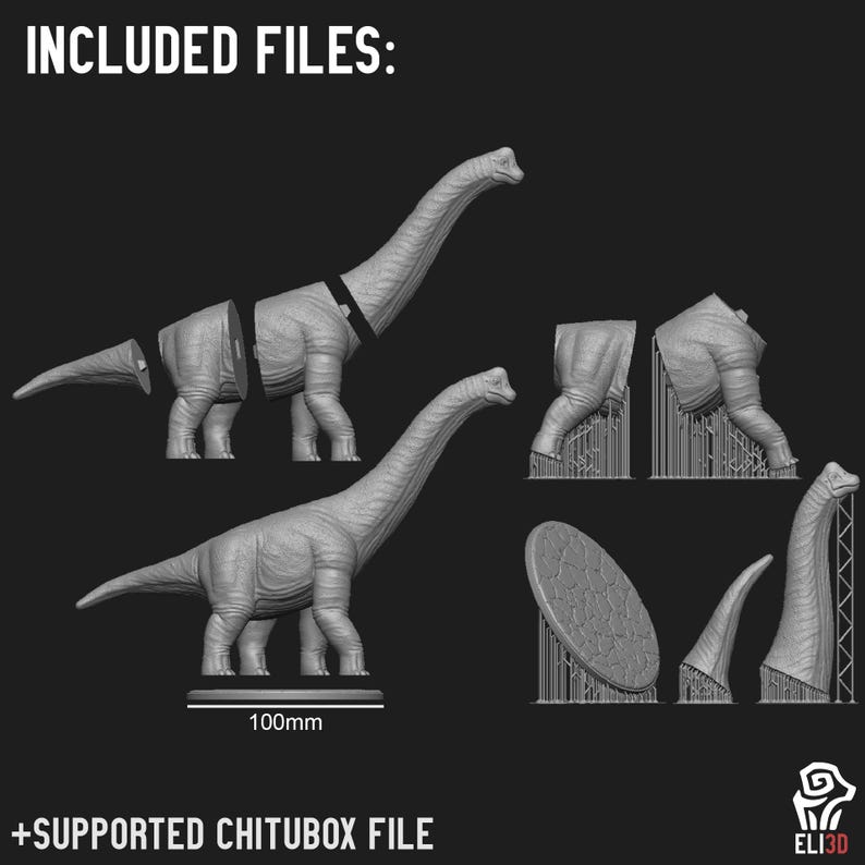 Brachiosaurus - Dino STL File for 3D Printing - Etsy