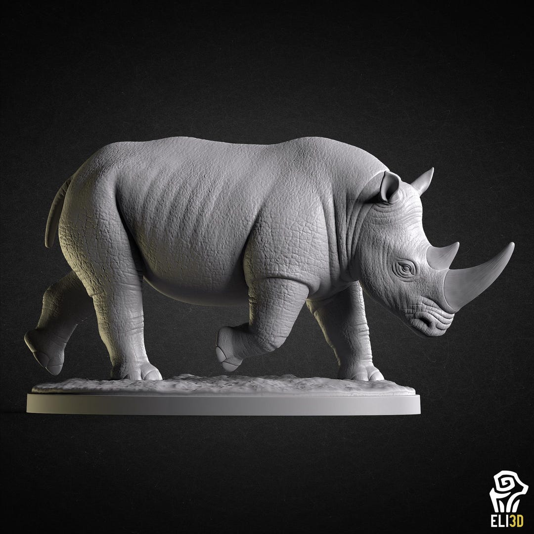 Rhino - Animal STL File for 3D Printing - Etsy