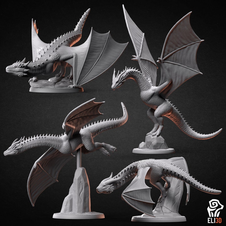 Dragons - STL Files for 3D Printing - Etsy