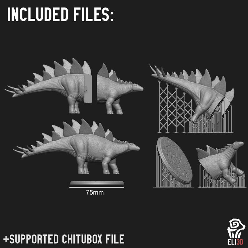 Stegosaurus - Dinosaur STL File for 3D Printing - Etsy Australia