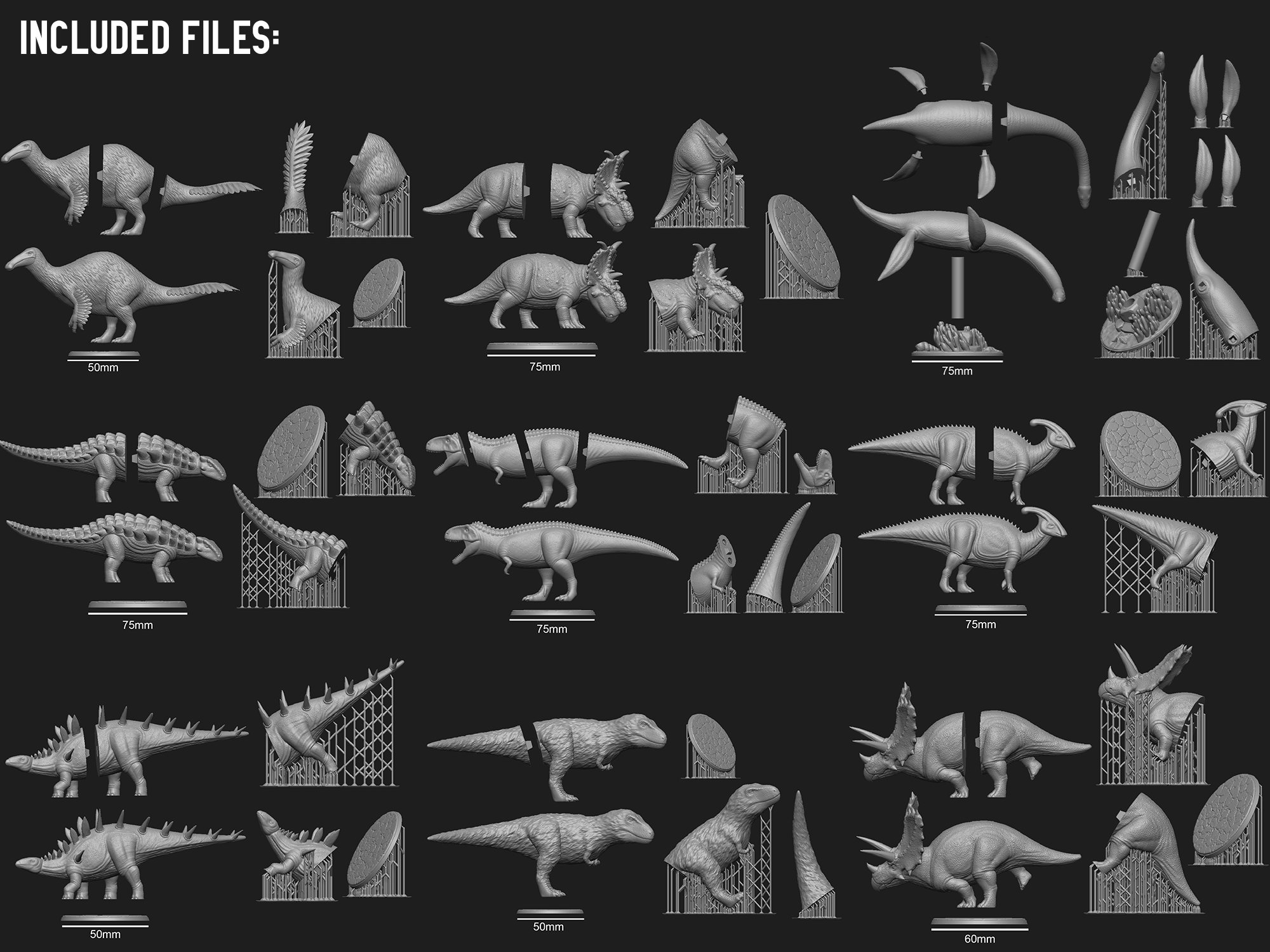 Dinosaurs - Prehistoric Life 2 - STL Files for 3D Printing - Etsy