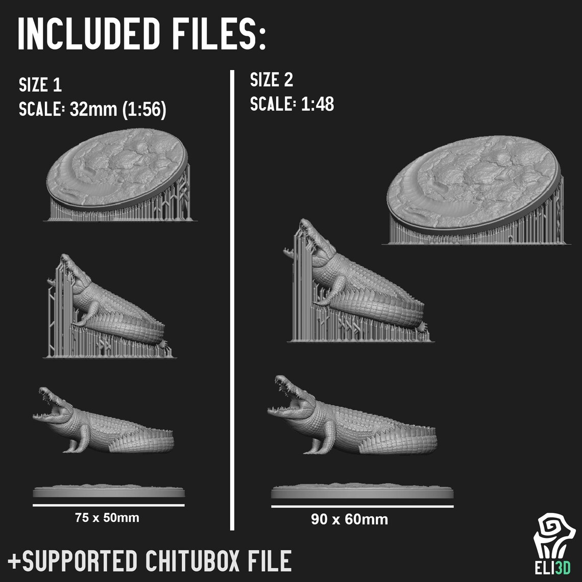 Crocodile - Animal STL File for 3D Printing - Etsy