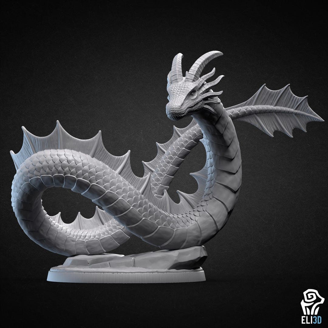 Sea Wyrm - STL File for 3D Printing - Etsy