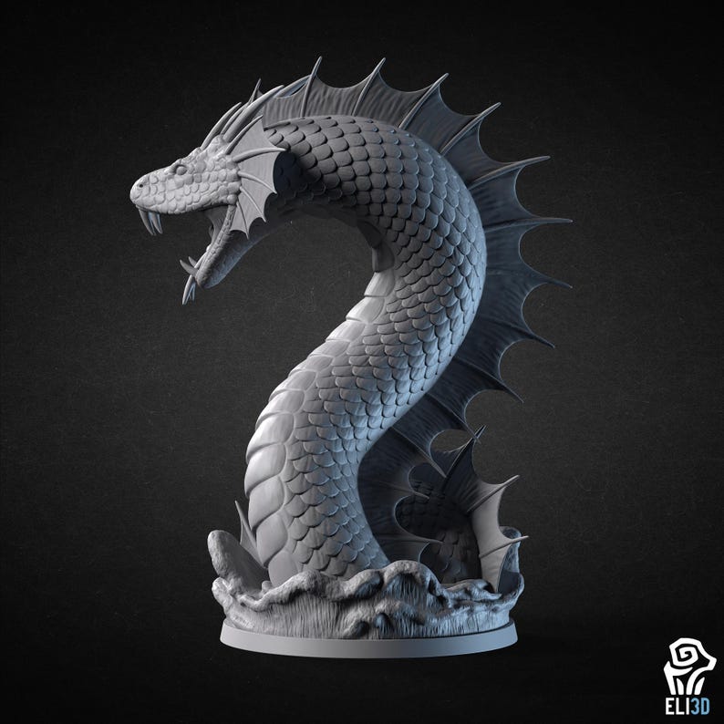 Sea Serpent - STL File for 3D Printing - Etsy
