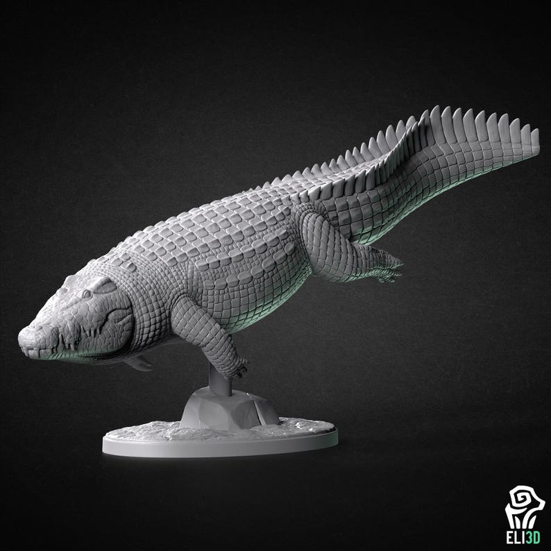 Crocodile Swimming - Animal STL File for 3D Printing - Etsy