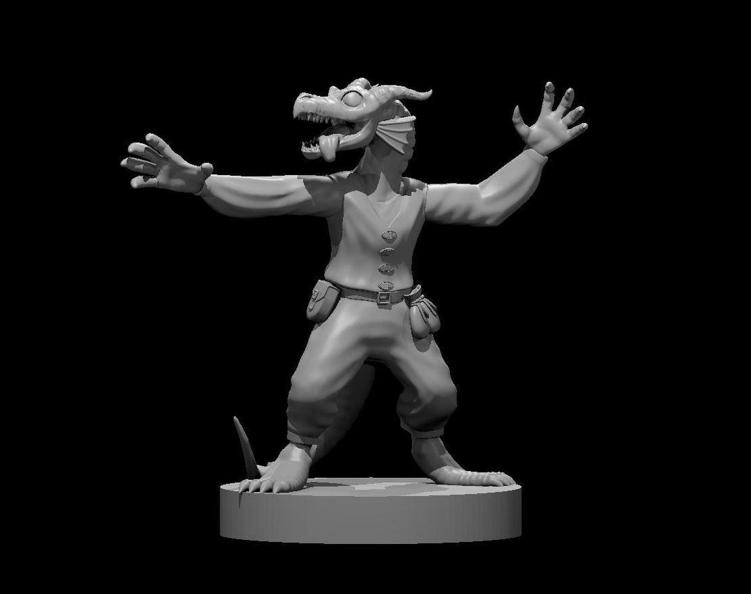 Kobold Sorcerer Miniature | 28mm Scale TTRPG Mini | Dungeons and ...