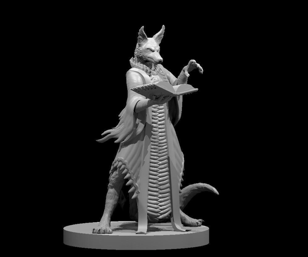 Arcanaloth Scalable Fiendish Spellcaster Miniature for D&D Pathfinder ...