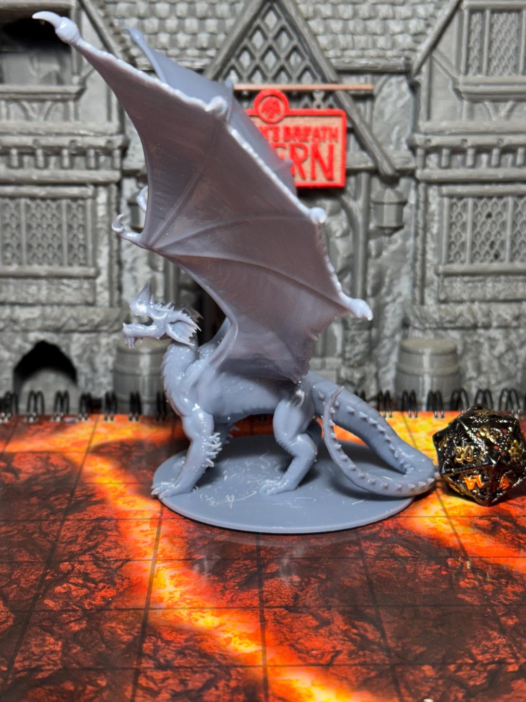Adult Blue Dragon Miniature | 28mm Scale | Single-piece Print | Dnd ...