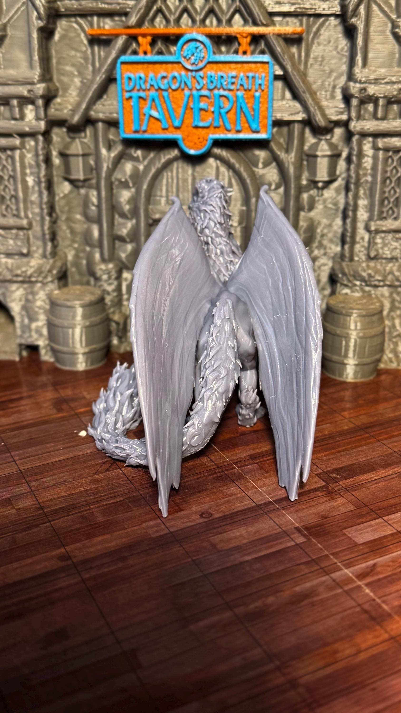 Lion Drake - 3D Printed Miniature | 28mm Scale | D&D Pathfinder TTRPG ...