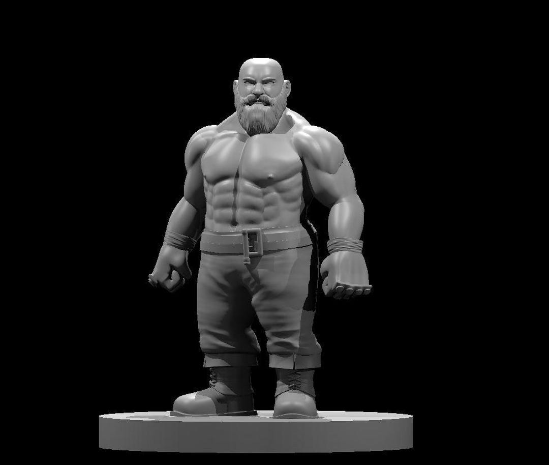 Dwarf Monk Martial Artist Miniature Unarmed Warrior Fantasy Character ...