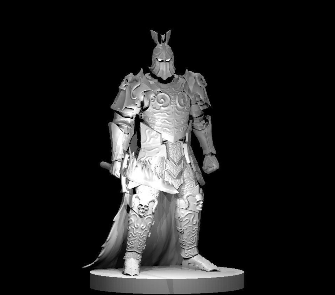 Death Knight Miniature Undead Commander Boss Villain for Dnd Pathfinder ...