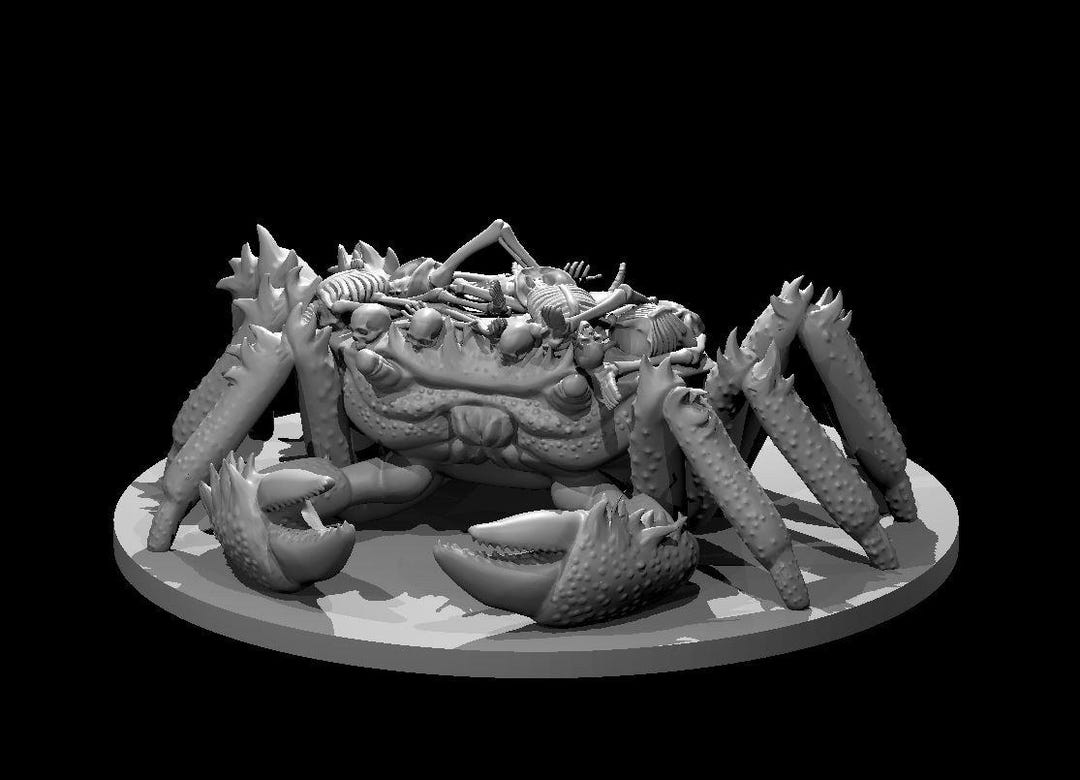 Carcass Crab Undead Coastal Horror Miniature Scalable Bone Encrusted ...