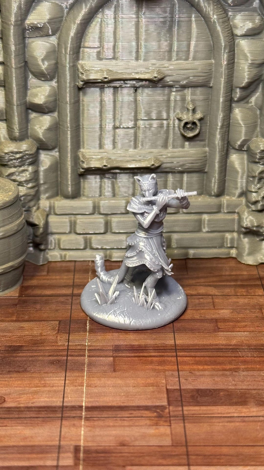 Catfolk Bard Miniature Scalable Tabaxi Musician Performer Fantasy TTRPG ...