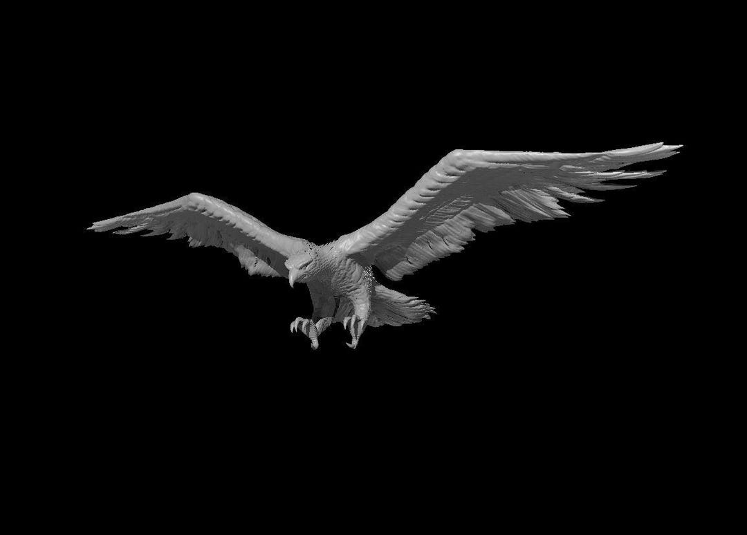Blood Hawk Miniature Savage Aerial Predator Scalable Fantasy Beast for ...