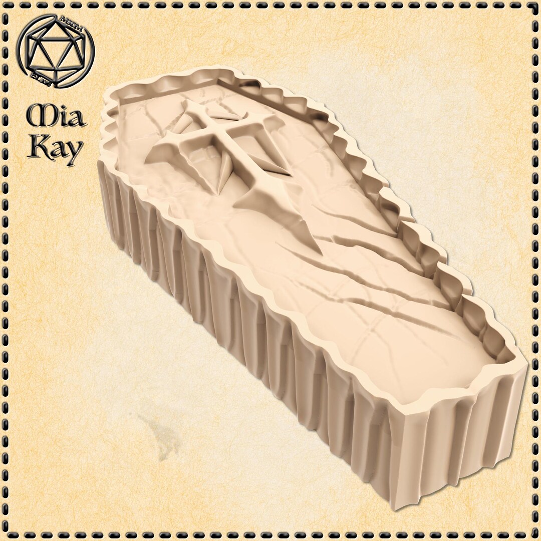 Coffin Terrain Miniature Gothic Graveyard Prop Crypt Scatter Piece ...
