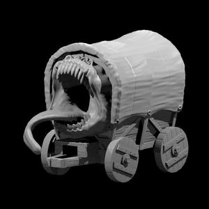 Wagon Mimic Scalable Resin Miniature for Dnd Pathfinder TTRPG Wagon ...