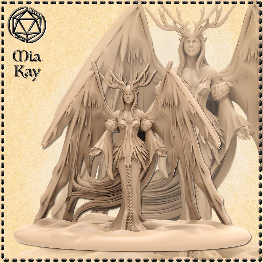 Winter Fey Queen Miniature | 28mm Frost Fairy Sorceress for Dungeons ...