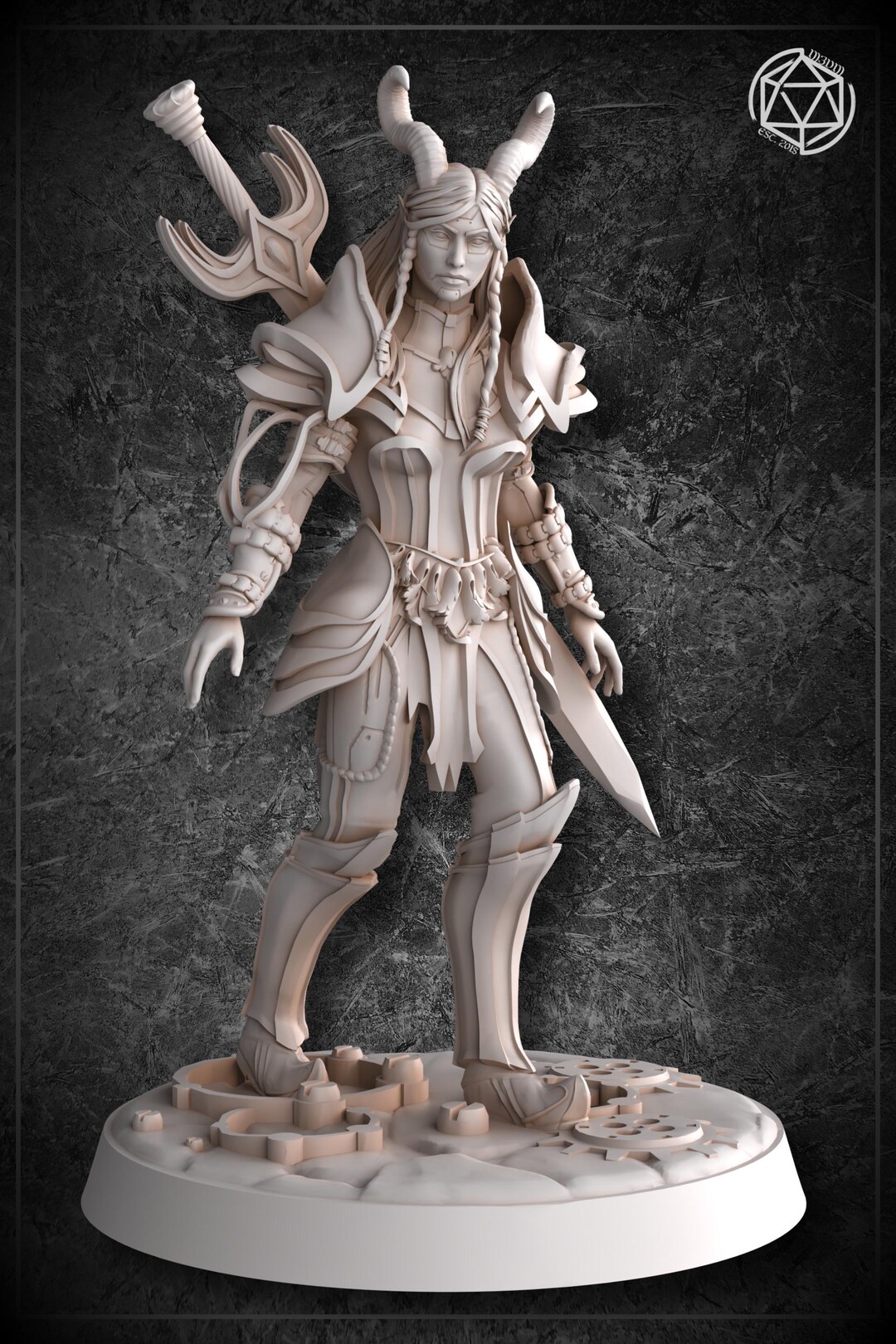 Demonic Automaton Female Paladin Warforged Dark Knight Hero Boss ...