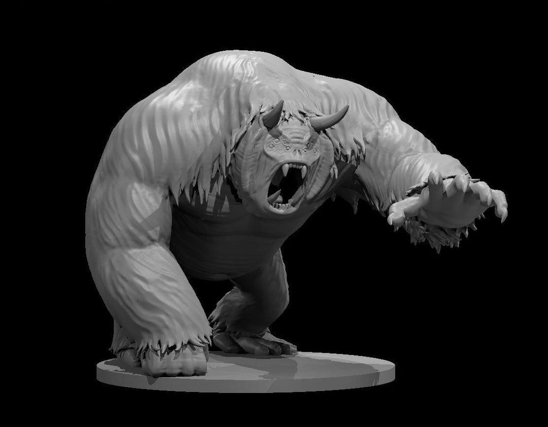 Barlgura Demon Gorilla Enemy Scalable Miniature for Dnd Pathfinder ...