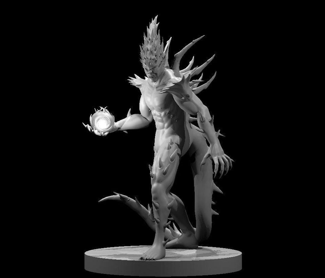 Barbed Devil – Spiked Infernal Fiend Miniature | 3D Printed Resin ...