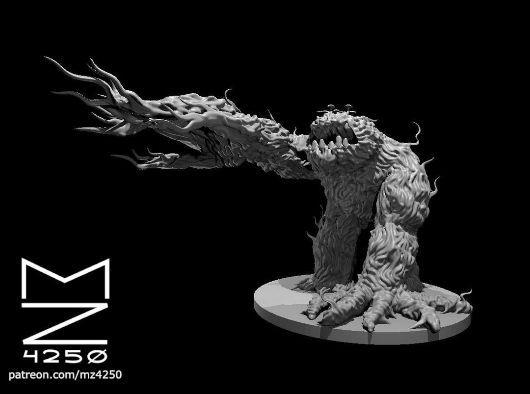 Shambling Mound Miniature | 28mm Scale Plant Monster for D&D ...
